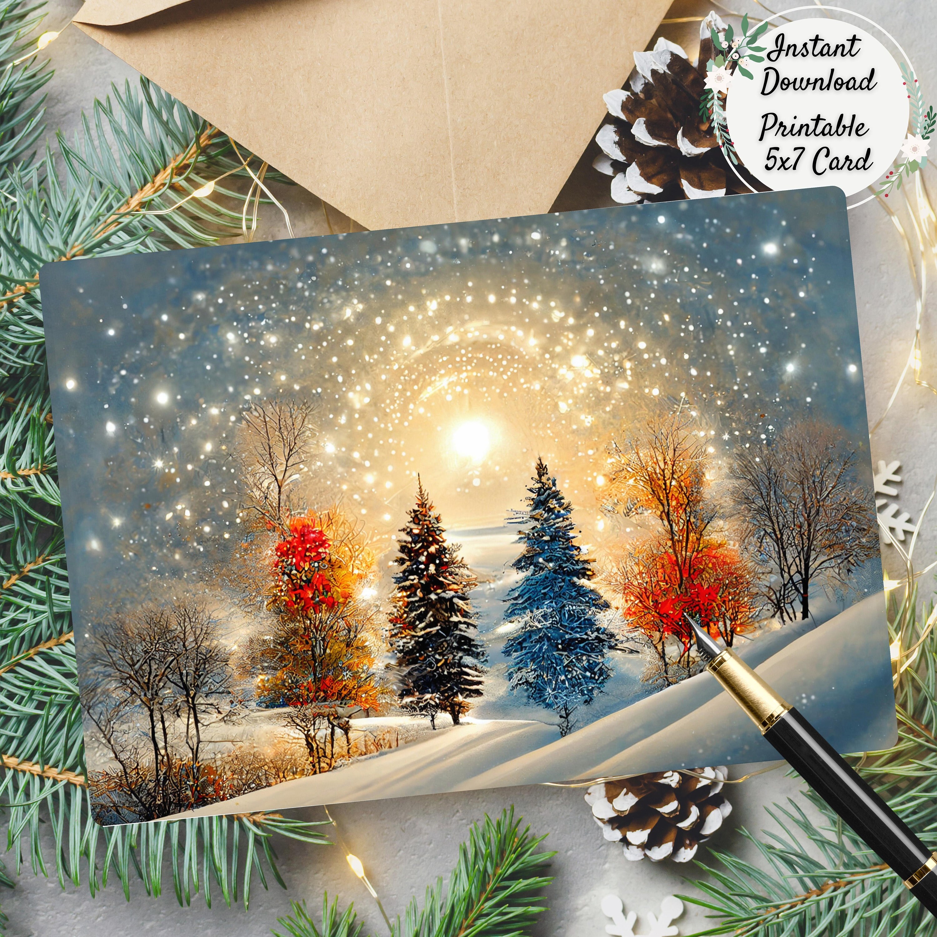 Printable Happy Winter Solstice Greeting Card Unitarian - Etsy