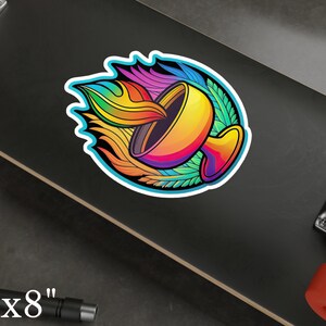 Rainbow Unitarian Universalist Flaming Chalice Sticker, Waterproof UU ...