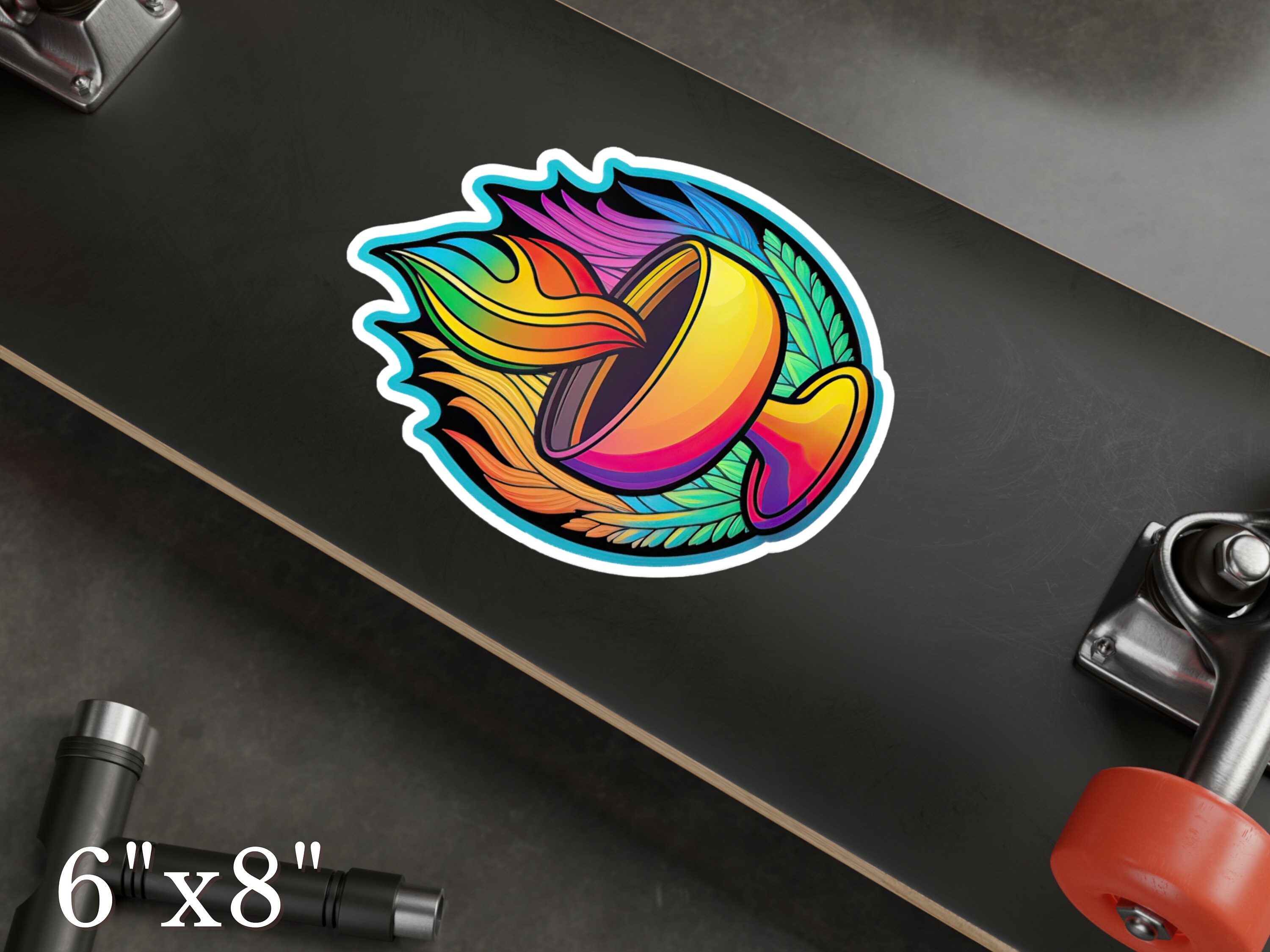 Rainbow Unitarian Universalist Flaming Chalice Sticker, Waterproof UU ...