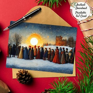 Medieval Printable Winter Solstice Greeting Card, Unitarian ...