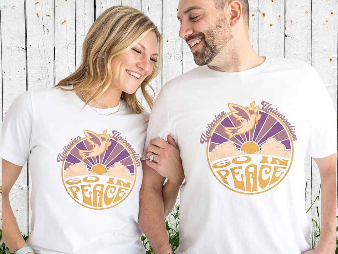 Go in Peace Dove Unitarian Universalism T-shirt, UU Gift Tshirt, Groovy ...