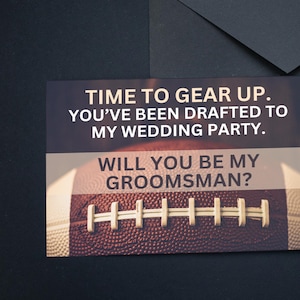 Football Groomsman Proposal Card, Suit Up, Gear up (PDF Download) - Etsy