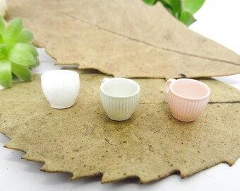 5 Miniature Dollhouse Coffee Cups Set Ceramic Cup Resin Drinks Glass ...