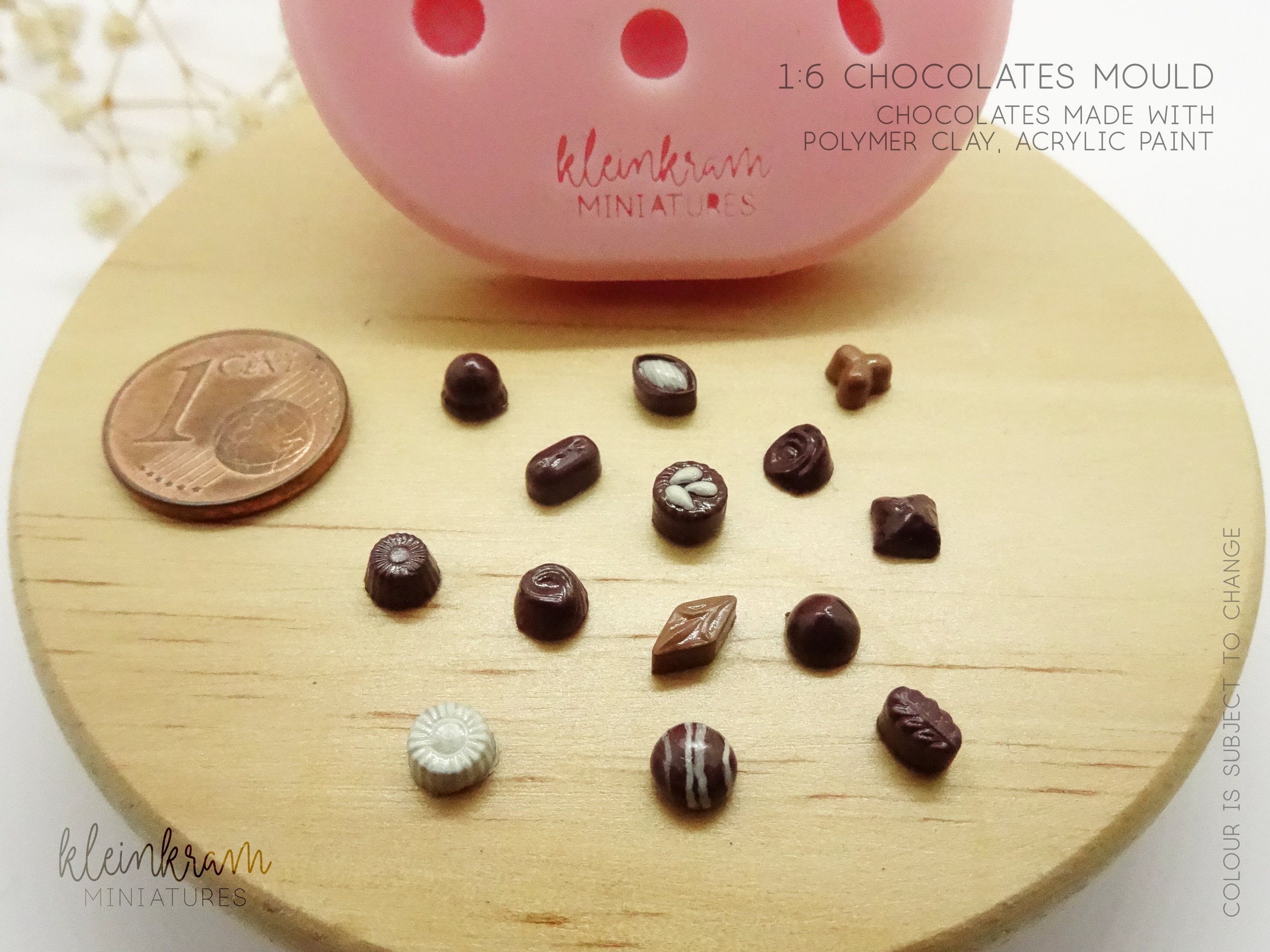 1/6 Miniature Chocolates Silicon Mould 14 Different Chocolates ...
