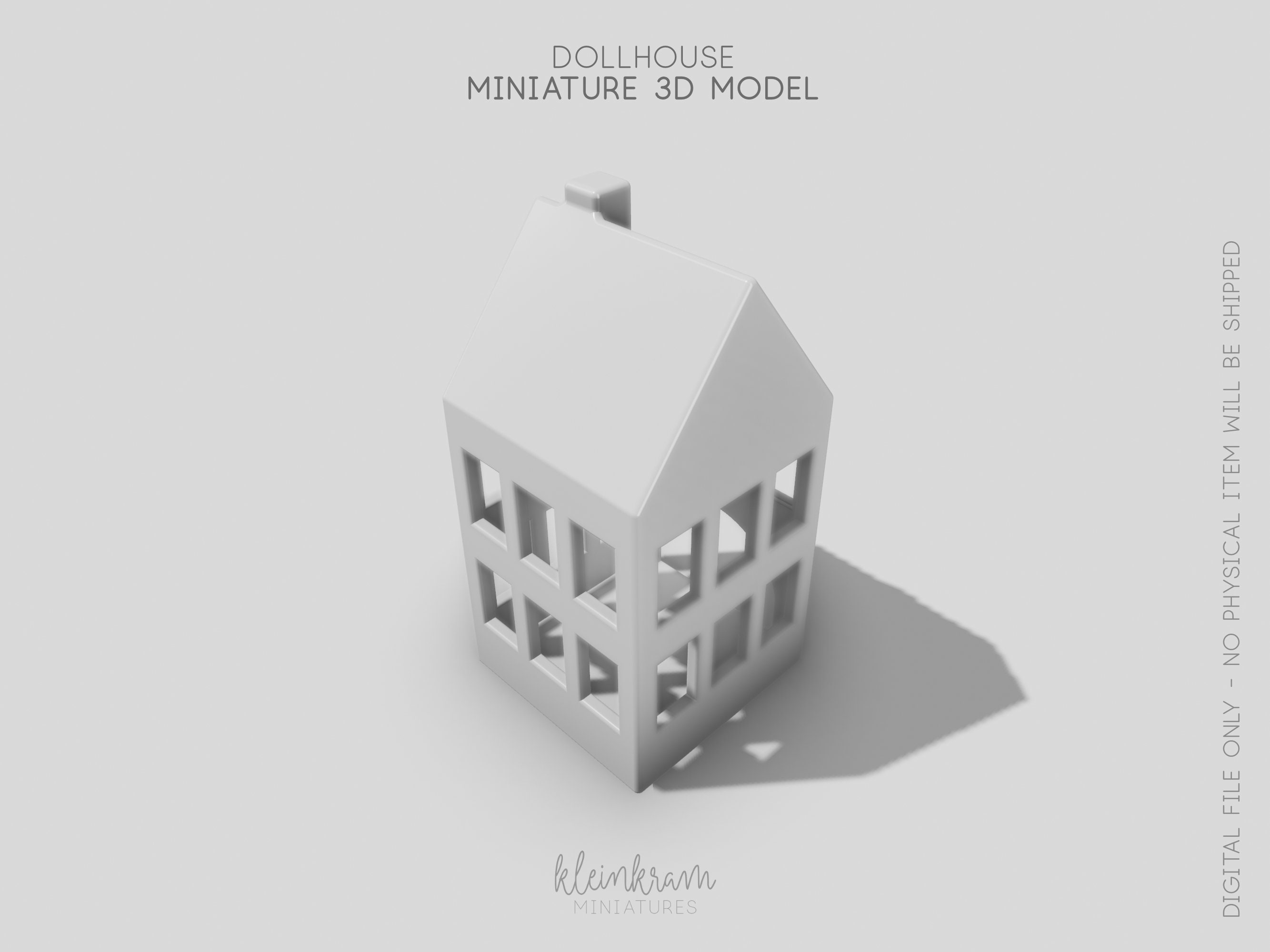 Miniature Deco House 3D File STL, OBJ, 3MF Dollhouse DIY Download 3D ...