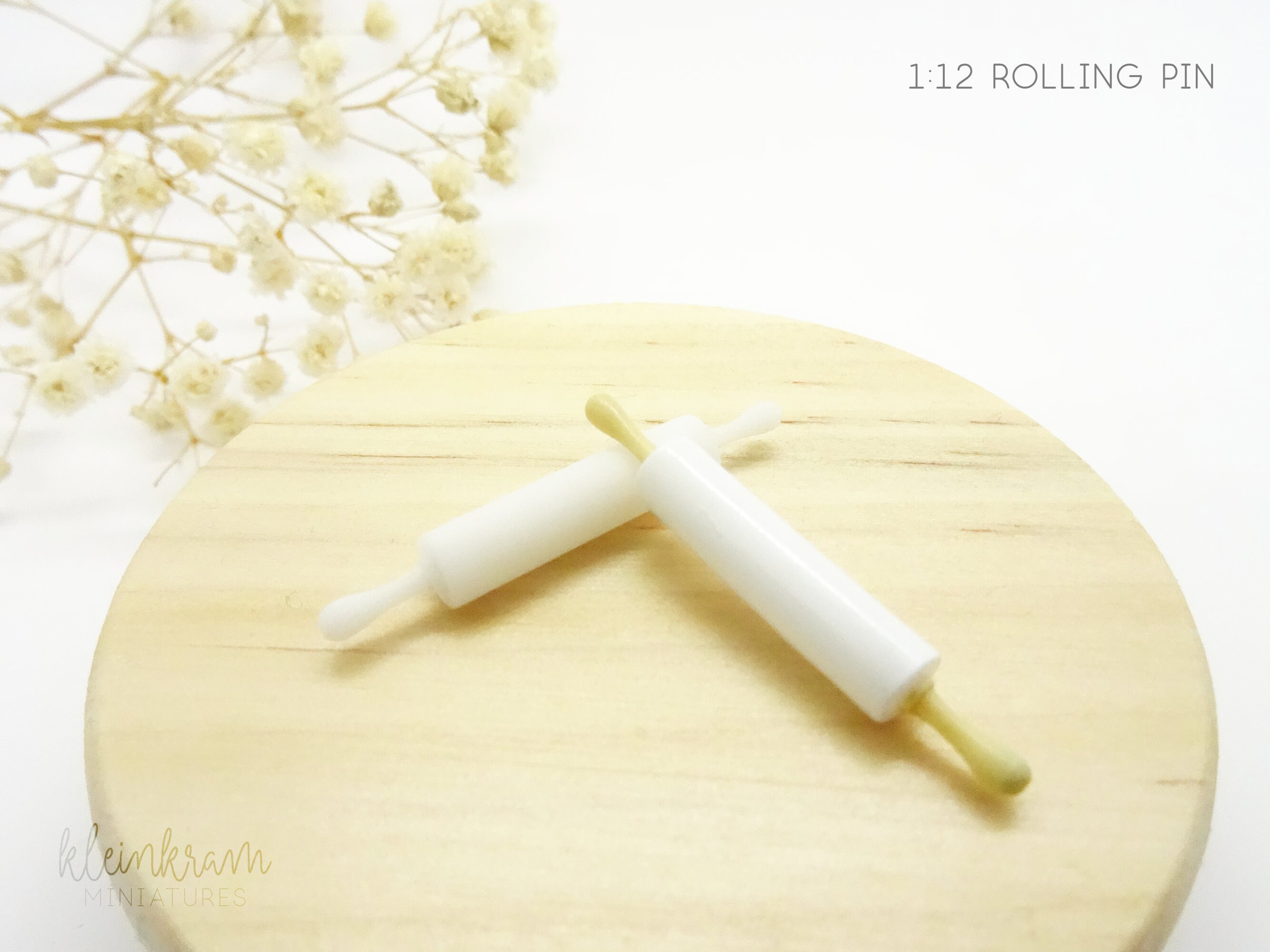 1/12 Miniature Rolling Pin - Dollhouse Kitchen, Baking - Etsy