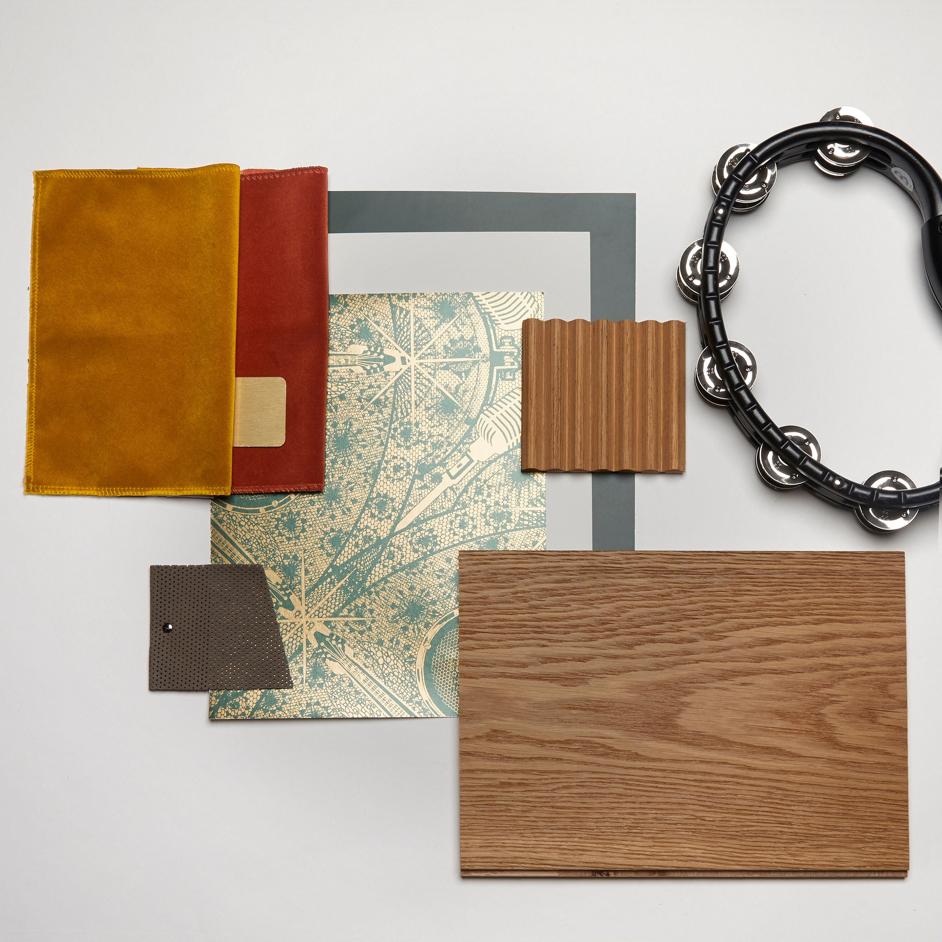 Material Palette | Mid-century Modern Interior Paint Colors, Materials ...
