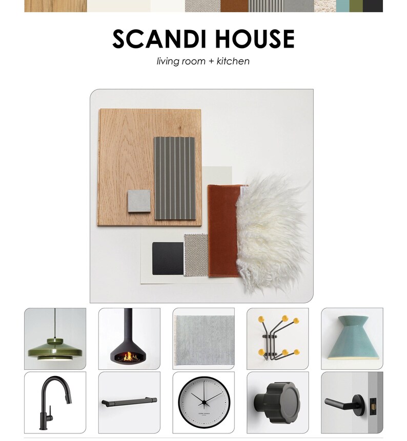 Material Palette | Scandinavian Modern House Interior Paint Colors ...