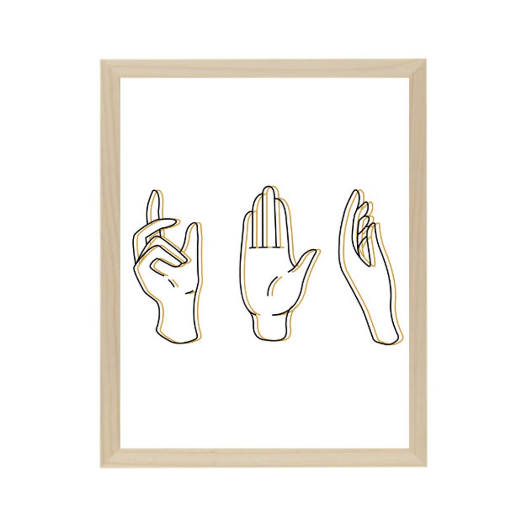 Minimalist Wall Art | Hands - Etsy