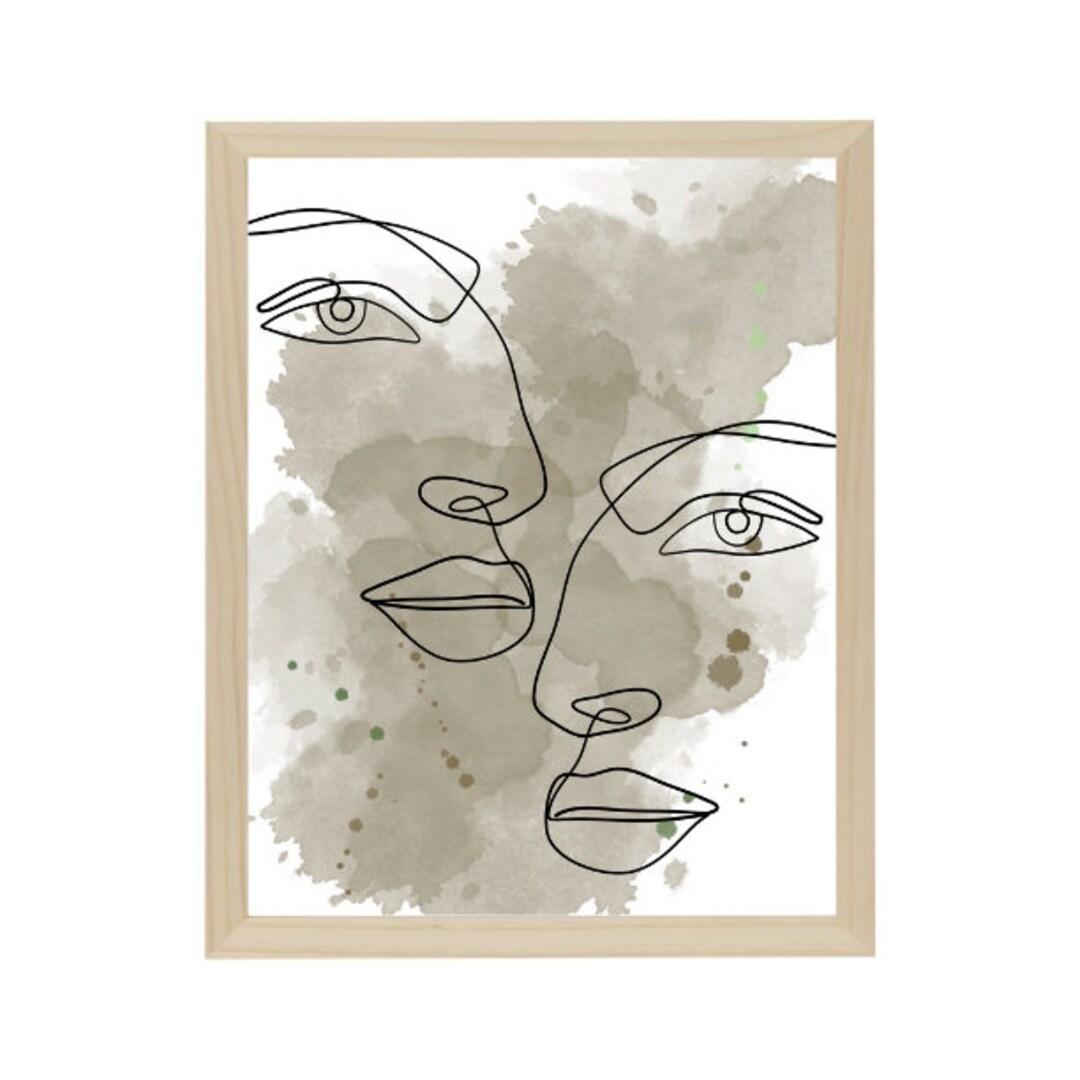 Single Line Wall Art | Faces - Etsy