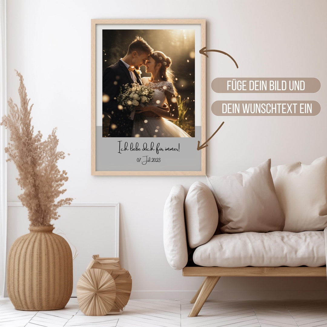 Personalized Partner Poster With Picture and Desired Text, Gift ...