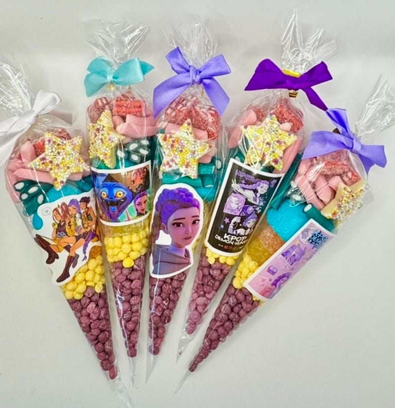 10 X K P0p Demon Hunters Themed Sweet Cones/party Cones - Etsy