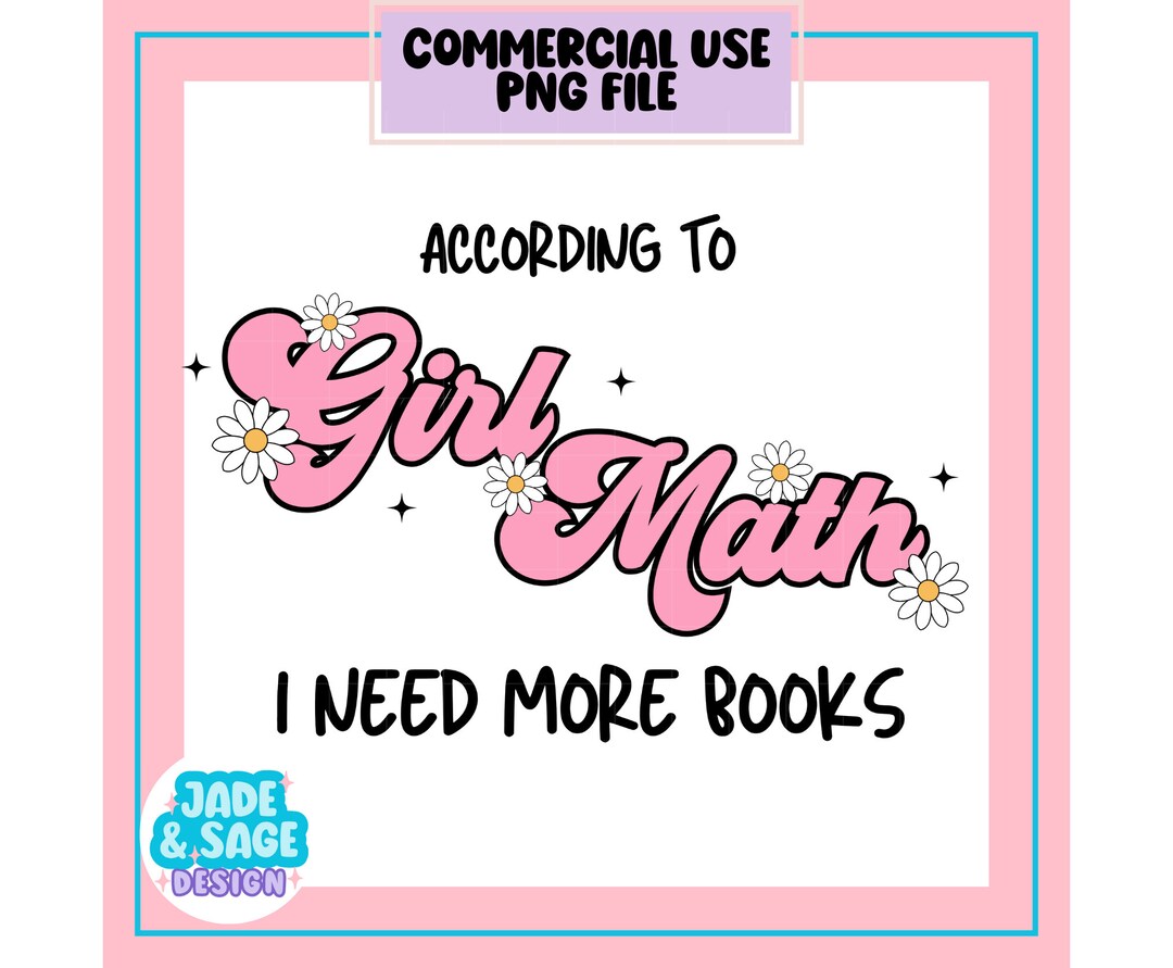 Girl Math PNG Book Png Girl Trendy Png Retro Png - Etsy Canada