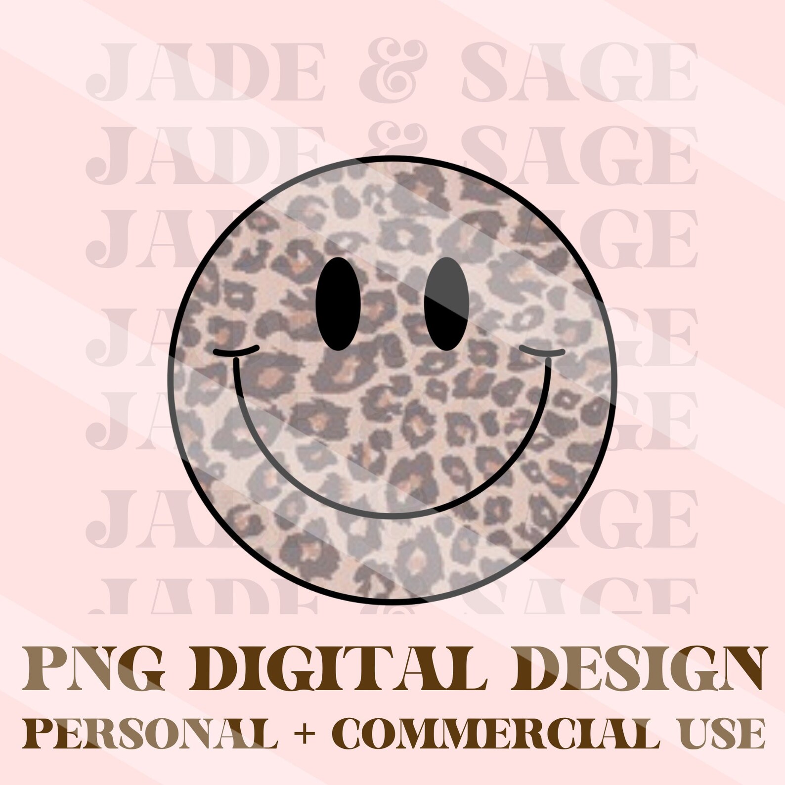 Leopard Smile Face Png, Retro Smile Face Png, Smile Face Sublimation ...