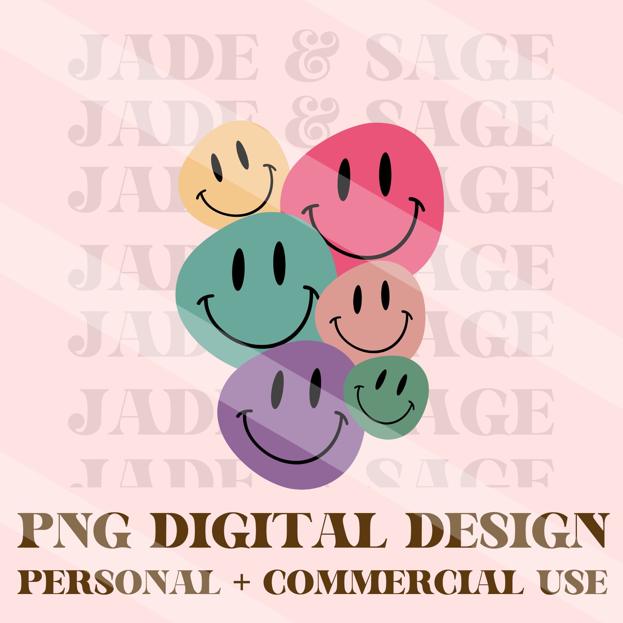Retro Smile Face Png Face Png File for Sublimation Groovy - Etsy