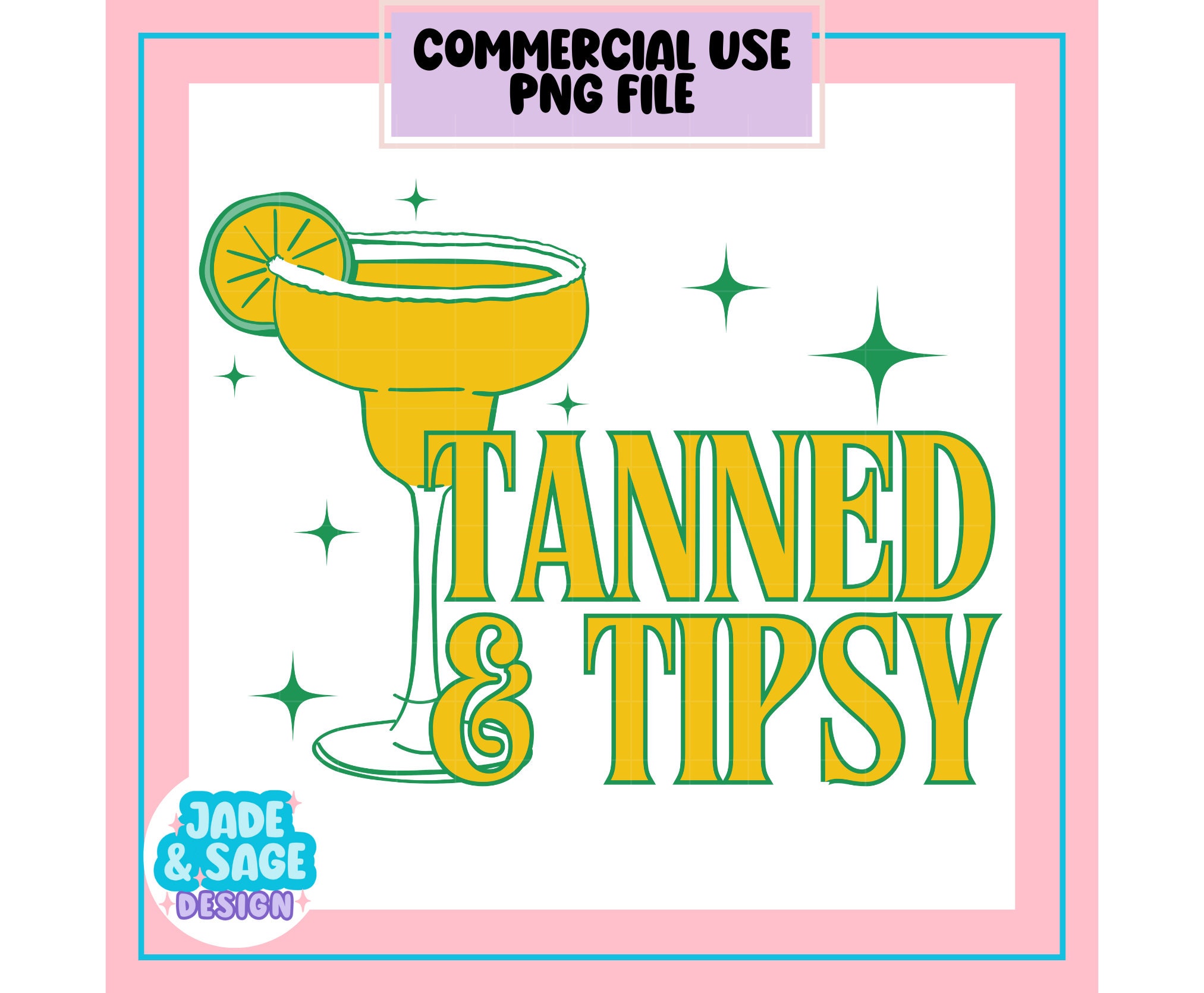 Tanned and Tipsy PNG, Summer Png, Retro Summer Png, Cocktail Png, Beach ...