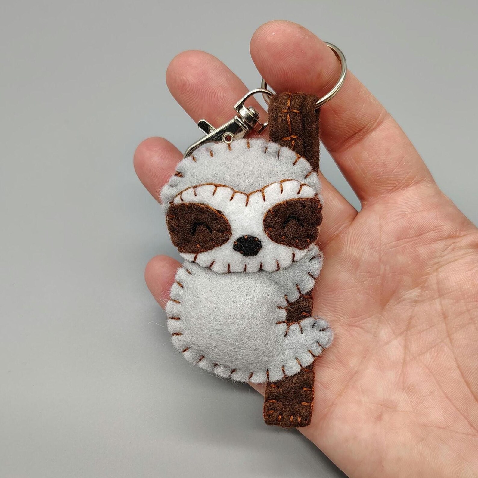 Sloth Key Chain - Felt Plush - Backpack Buddies - Handmade - Etsy