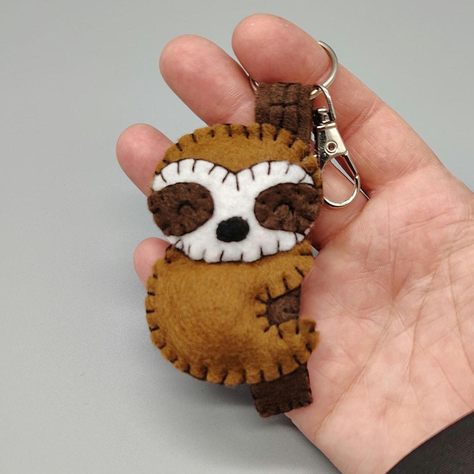 Sloth Key Chain - Felt Plush - Backpack Buddies - Handmade - Etsy