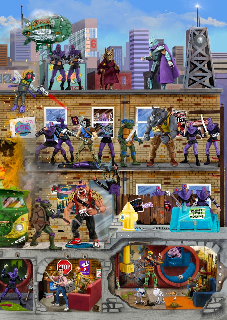 80s Turtle Power Fan Art - Etsy