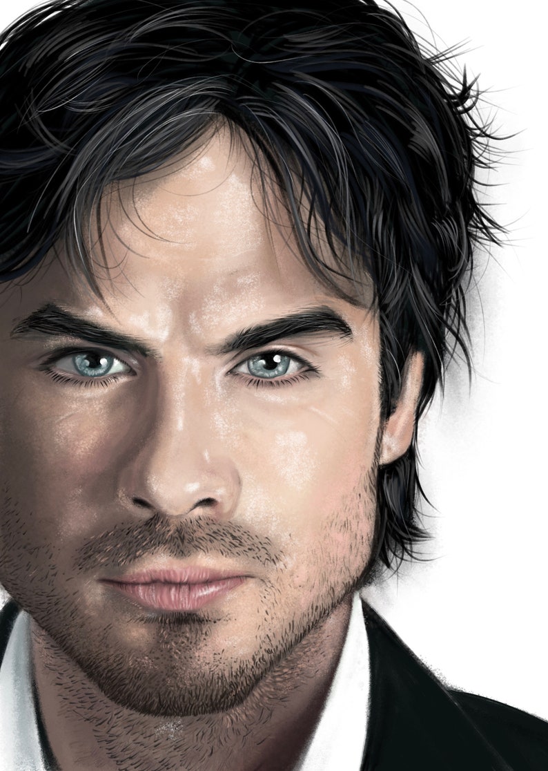 Damon Salvatore fan Art - Etsy