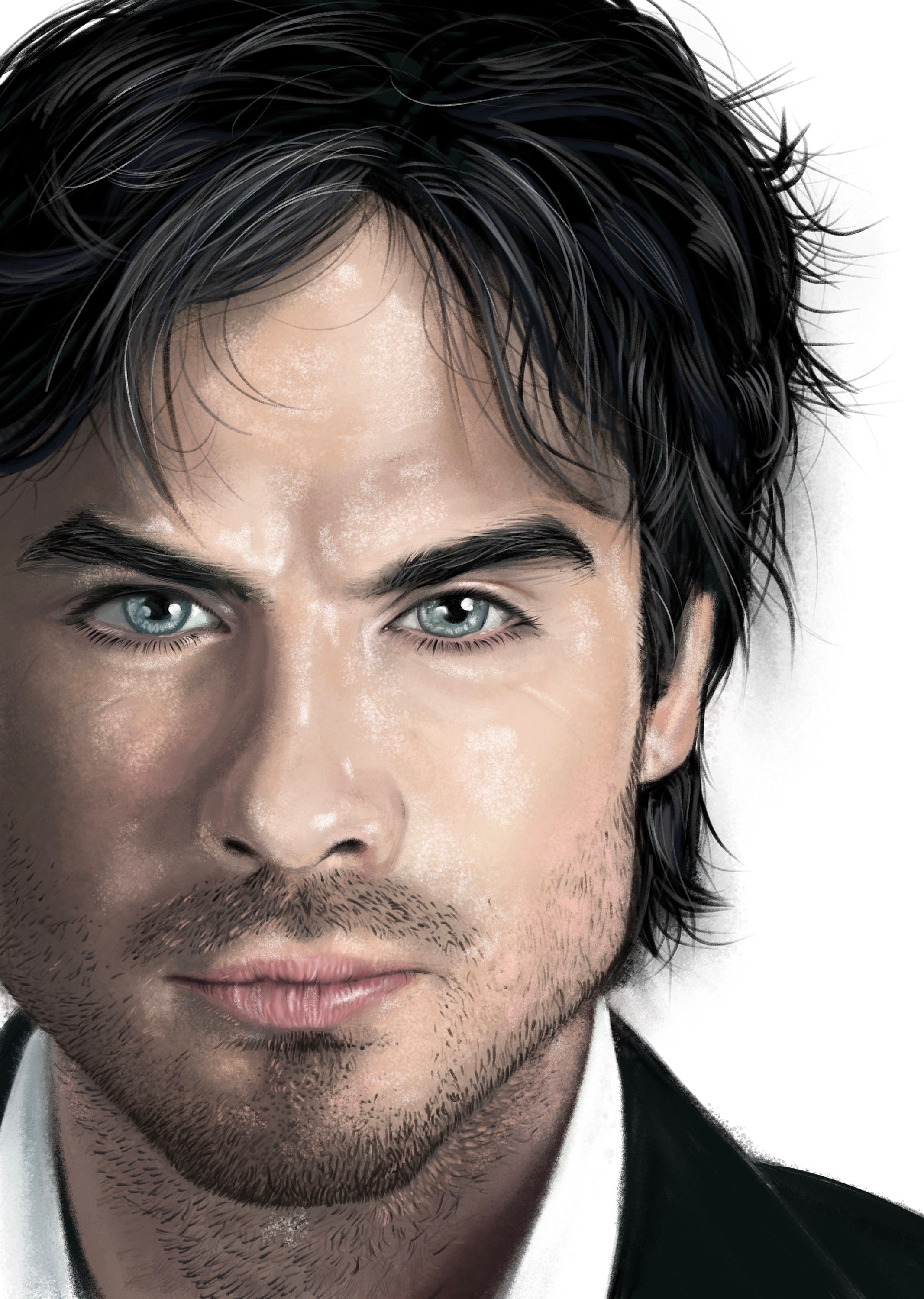 Damon Salvatore (fan Art) - Etsy