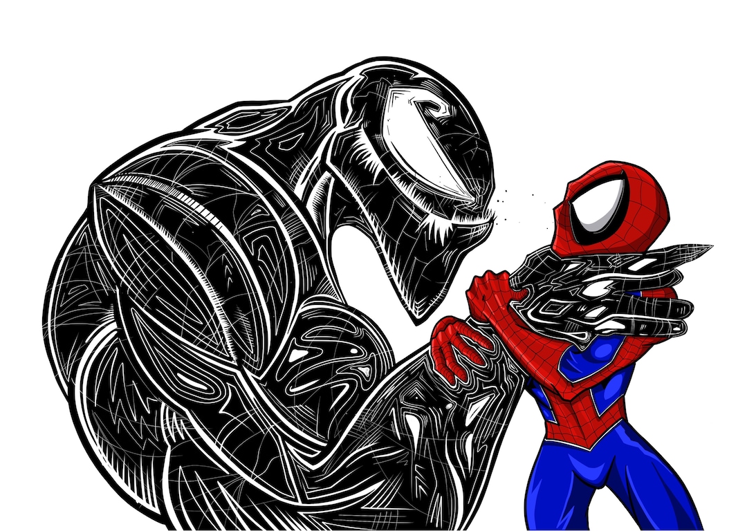 Spiderman Vs Venom Fan Art - Etsy