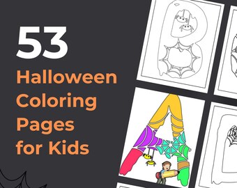 Digital Download Halloween Themed Coloring Book PDF - Etsy