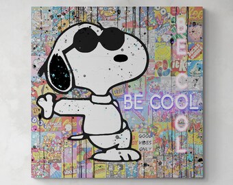 Snoopy Canvas Art - Etsy