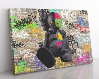 Graffiti Kaws Wall Art - Etsy