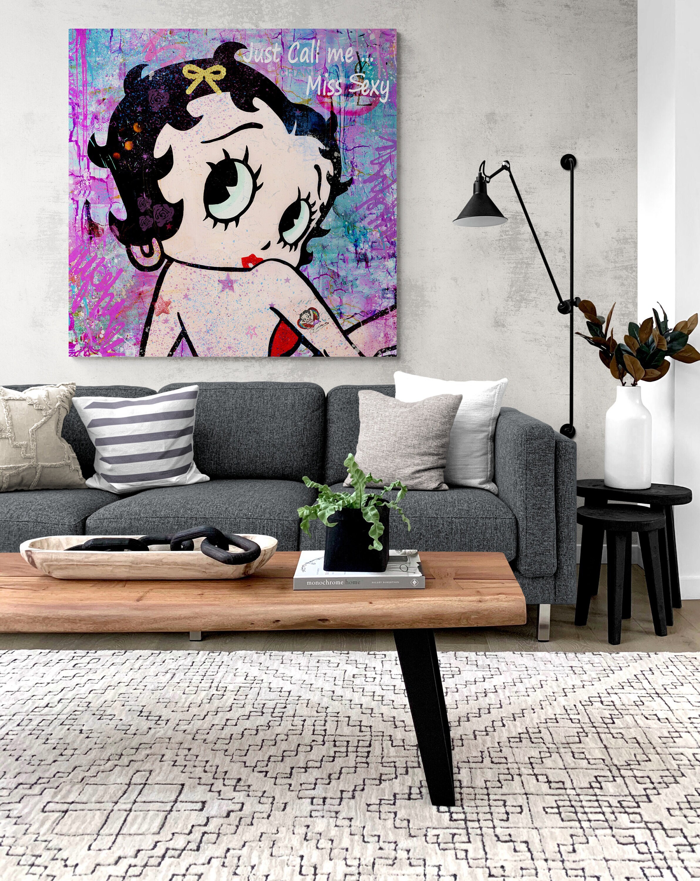 Betty Boop Canvas Art Cartoon Pop Betty Boop Canvas Wall Art For Home