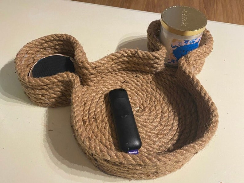 Mickey Mouse Rope Tray for Table; Mouse Rope Tray; Disney Lover Gift ...