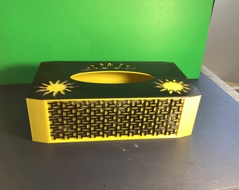 Diamond Simple Yellow Tissue Box Cover - Etsy