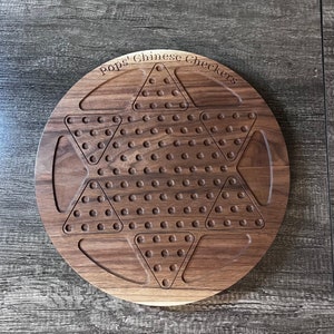 15 Inch Chinese Checkers Game - Handcrafted From Black Walnut - 60 ...