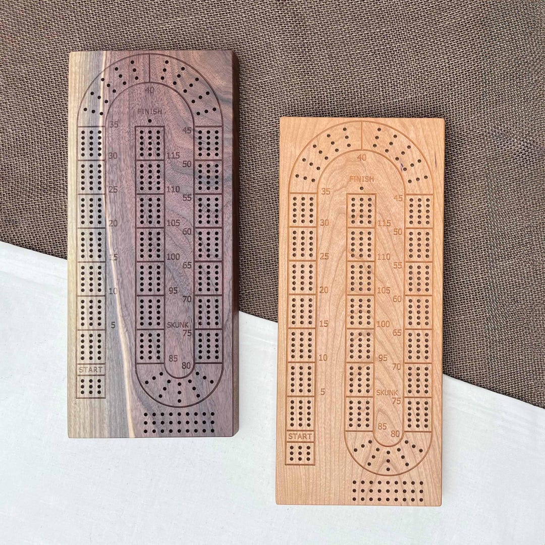 Large Cribbage Board With Peg Storage - Personalization Available - Etsy