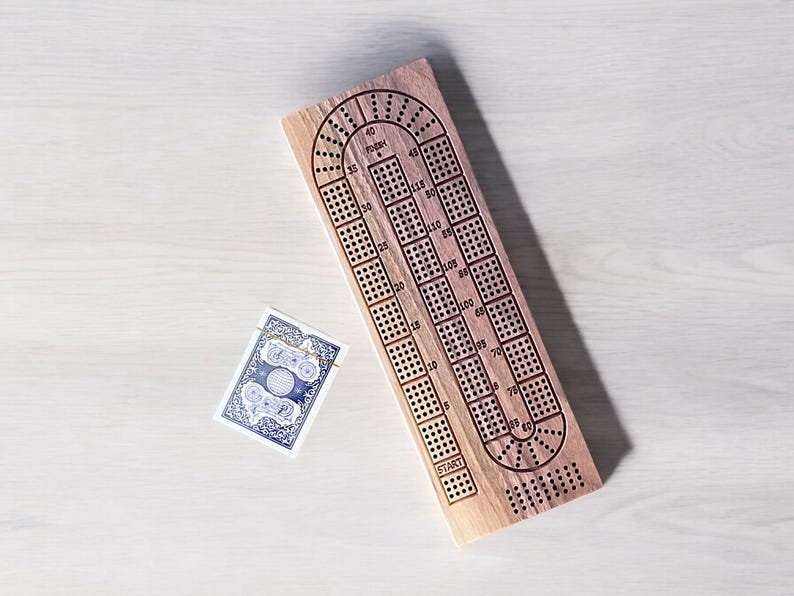 Handmade Black Walnut Cribbage Board Gift Set: Travel & 4-track Size - Etsy