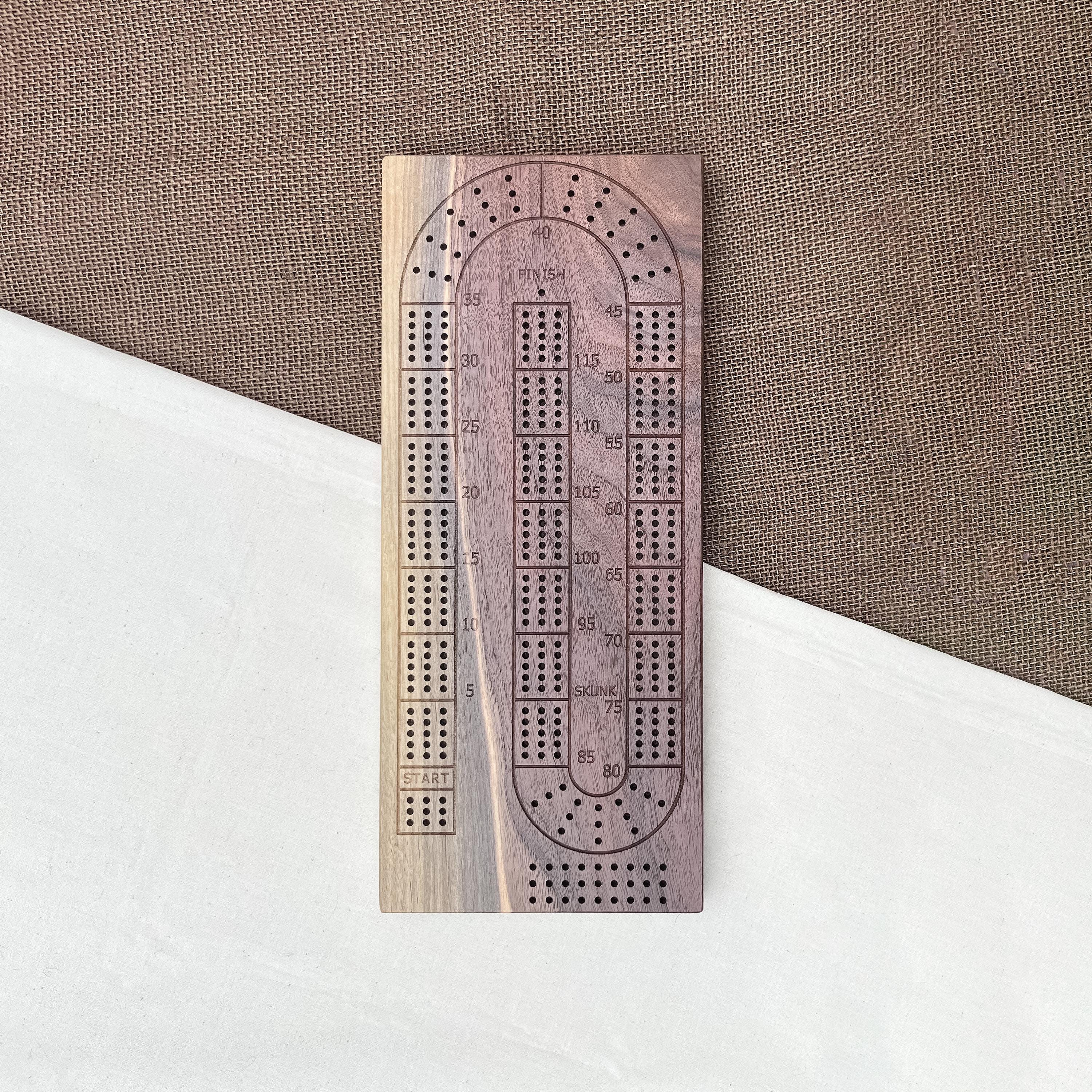 Large Cribbage Board With Peg Storage - Personalization Available - Etsy