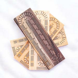 Personalized 3-track Cribbage Board: Handmade Wood Game Set - Etsy