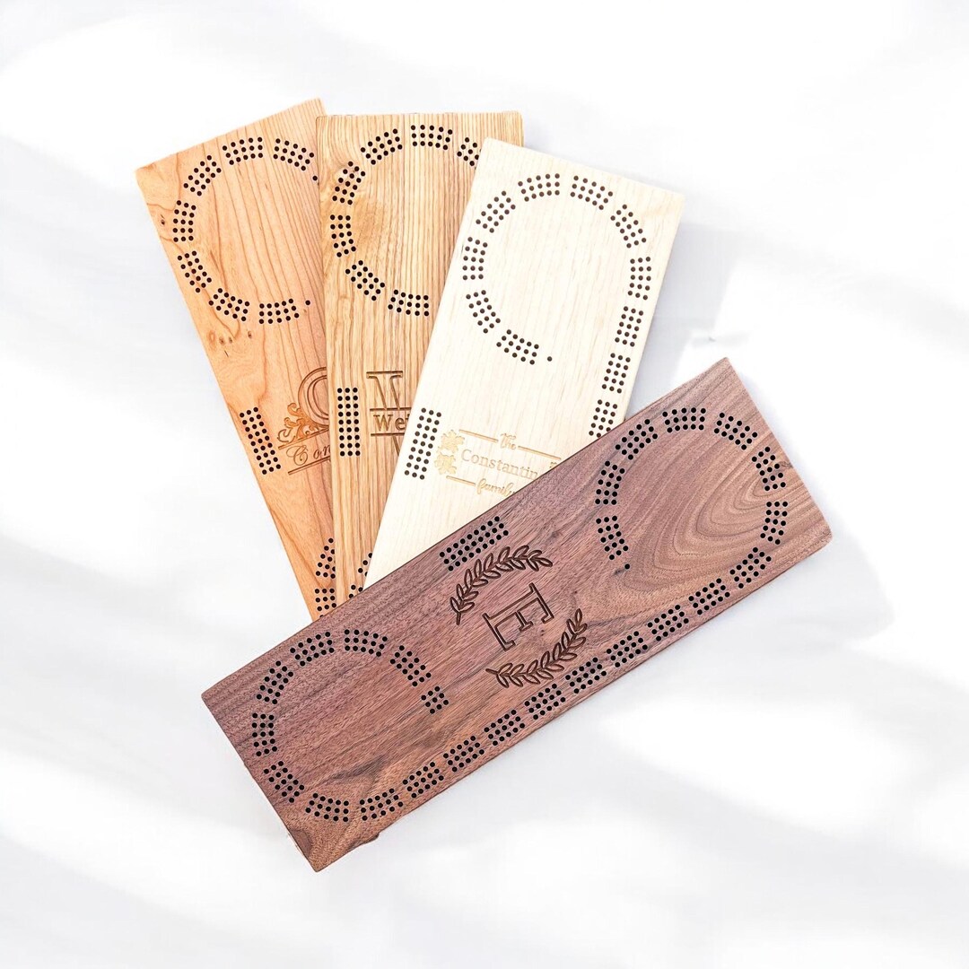 Personalized Monogram Cribbage Board With Peg Storage - Etsy