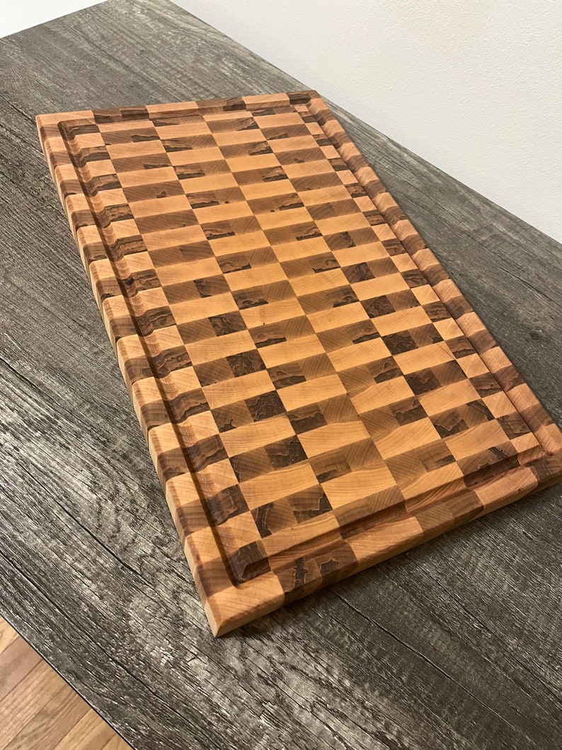 Maple End Grain Cutting Board - Etsy