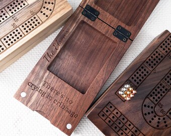 Travel Leather Cribbage Board - Etsy