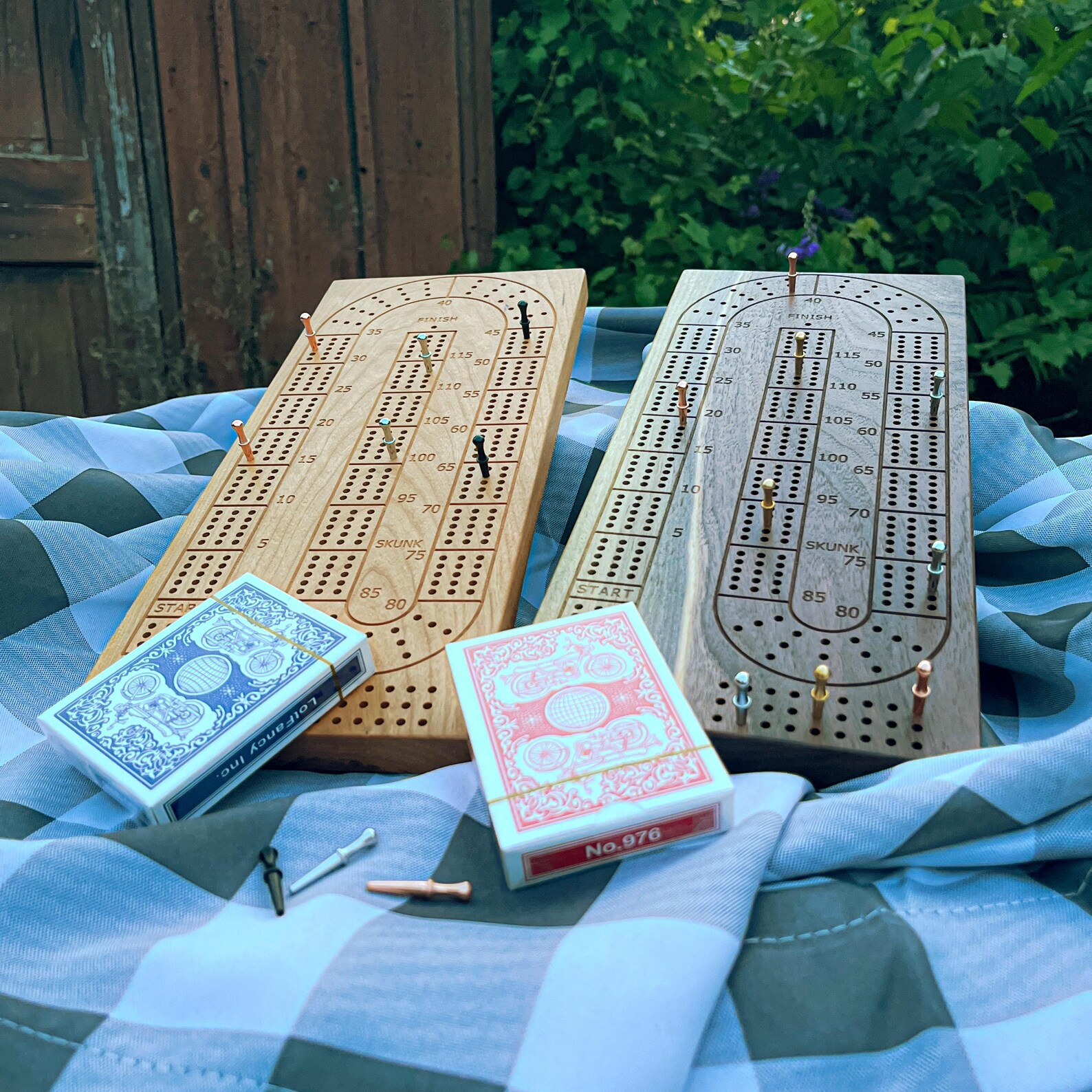 Large Cribbage Board With Peg Storage - Personalization Available - Etsy