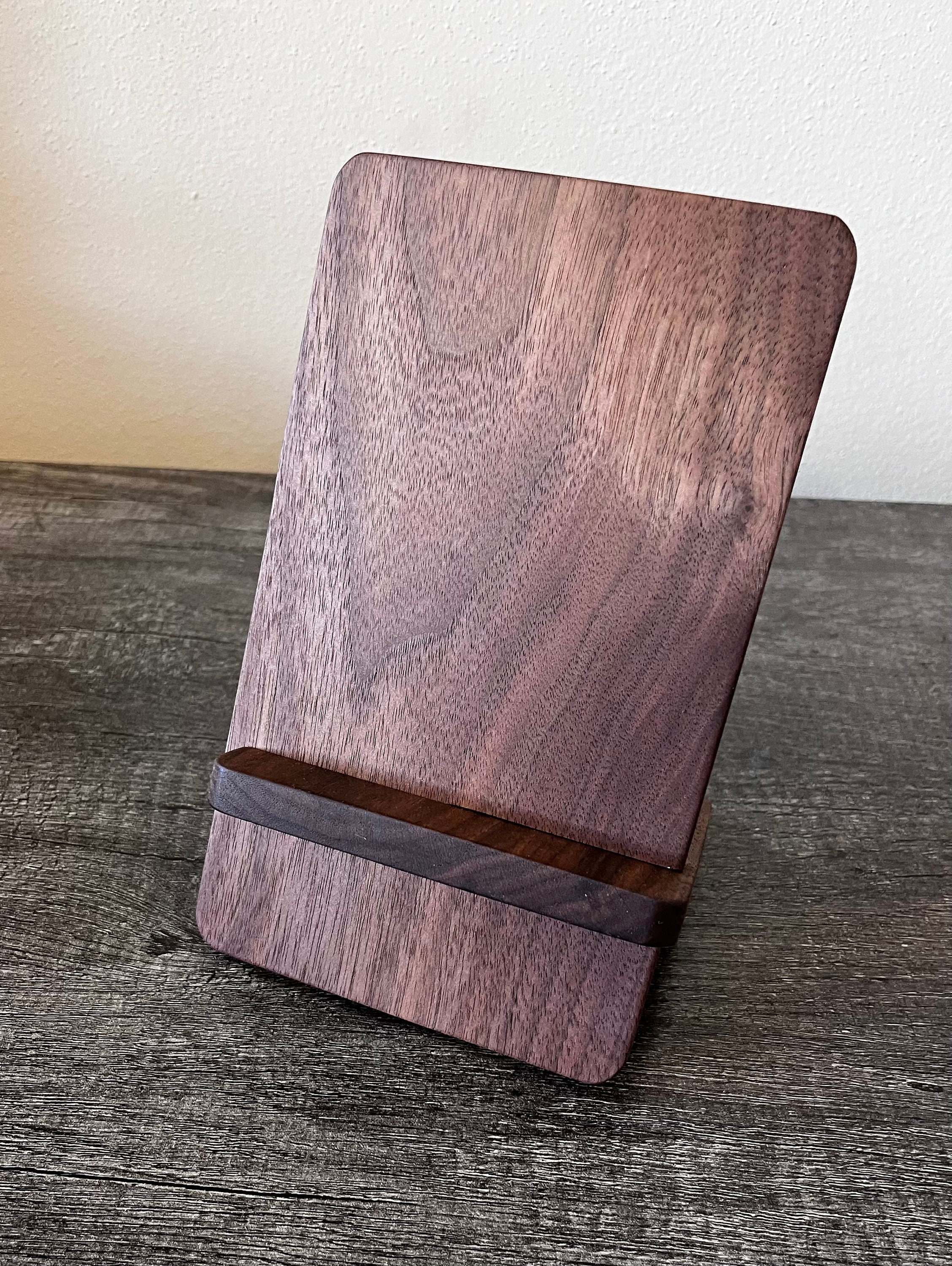 Handmade Black Walnut Hardwood Collapsable Phone/tablet/book Stand With ...