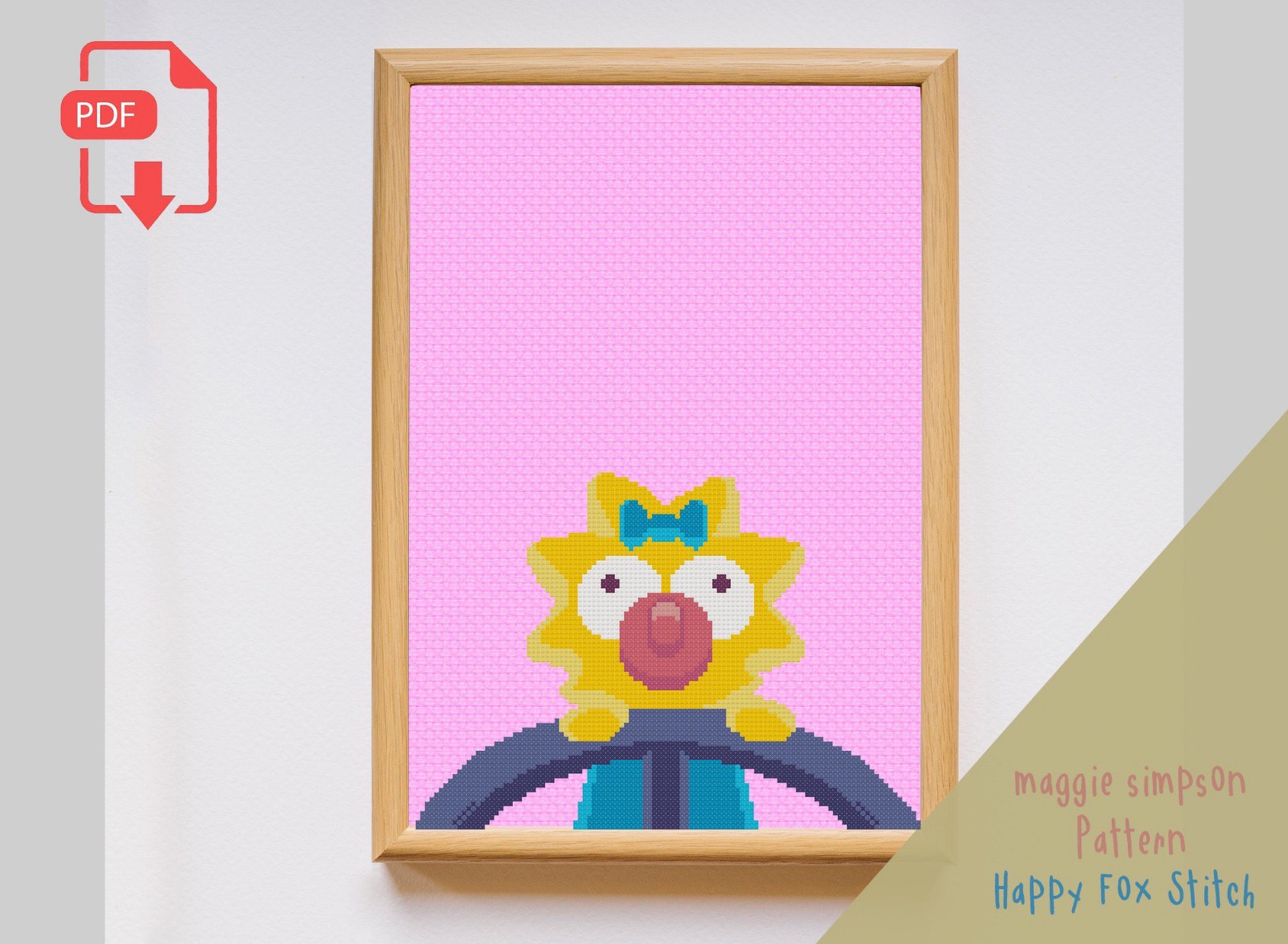 Maggie Simpson | the Simpsons | Simpsons Popular Tv Show | Cross Stitch ...