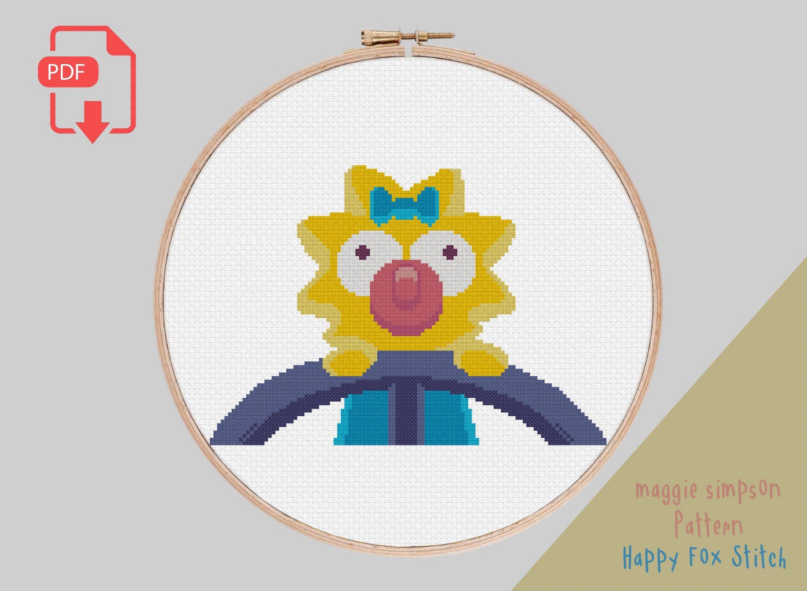 Maggie Simpson | the Simpsons | Simpsons Popular Tv Show | Cross Stitch ...