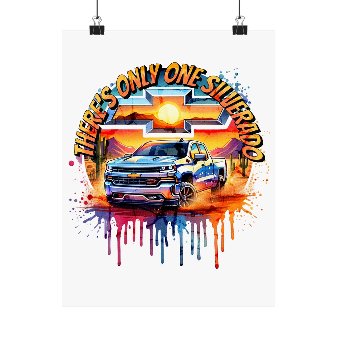 Chevy Silverado Matte Vertical Posters - Etsy