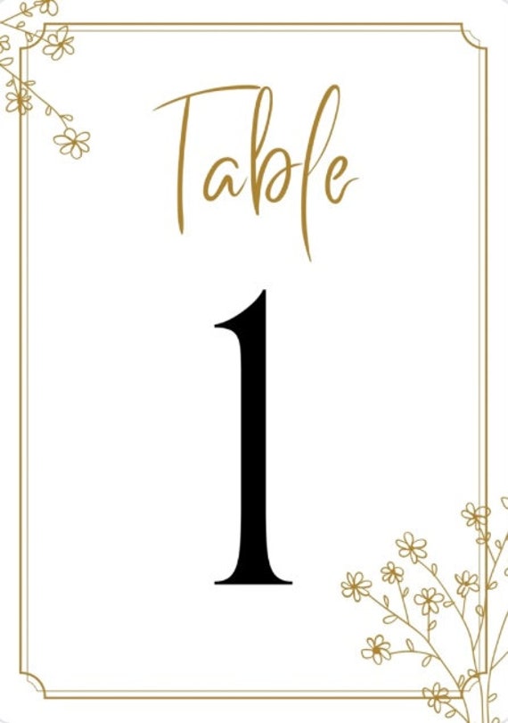 Printable Table Numbers - Etsy