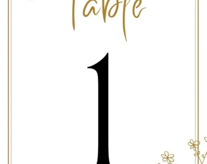 Printable Table Numbers - Etsy