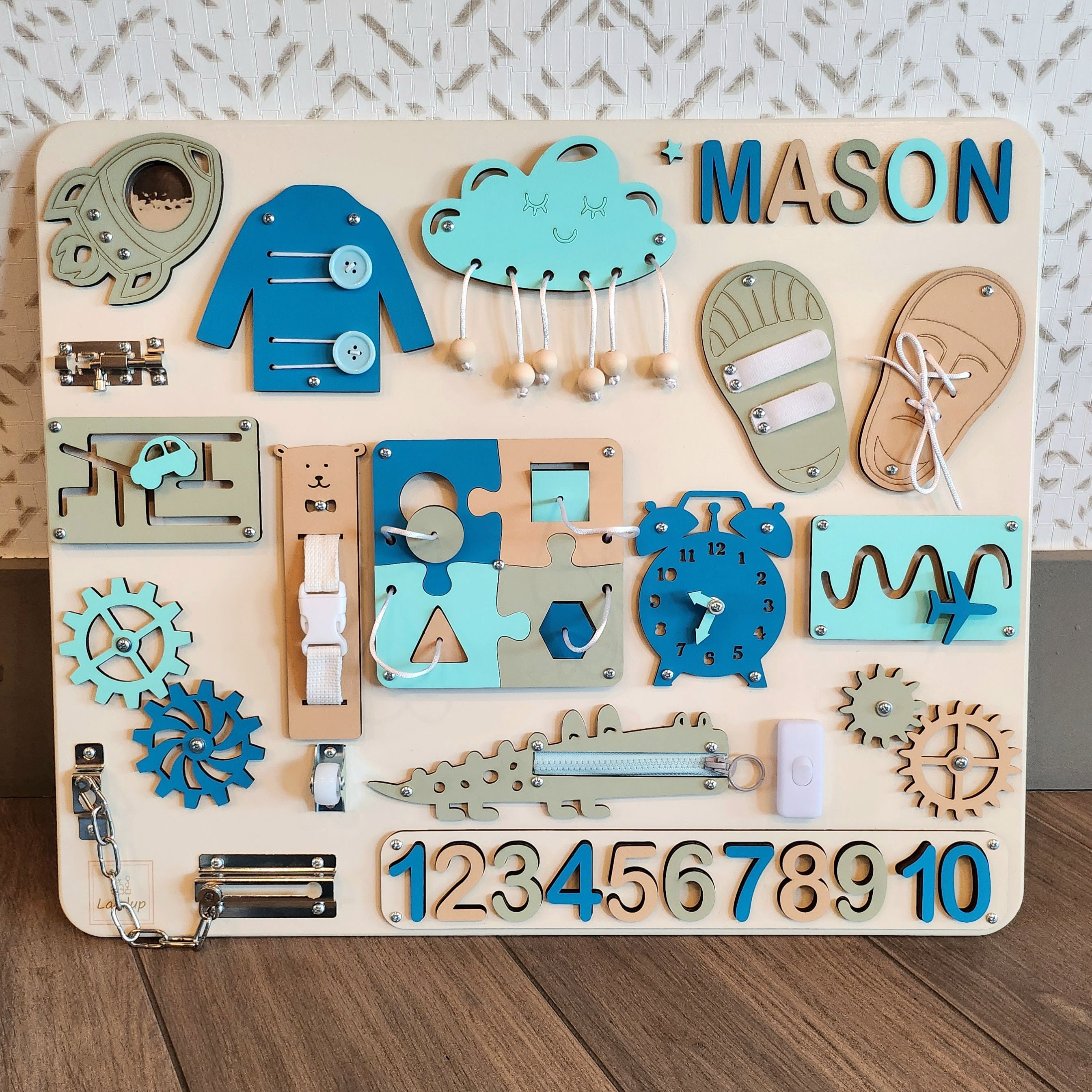Personalized Busy Board for Toddler, Activity Board, Personalized Gift ...