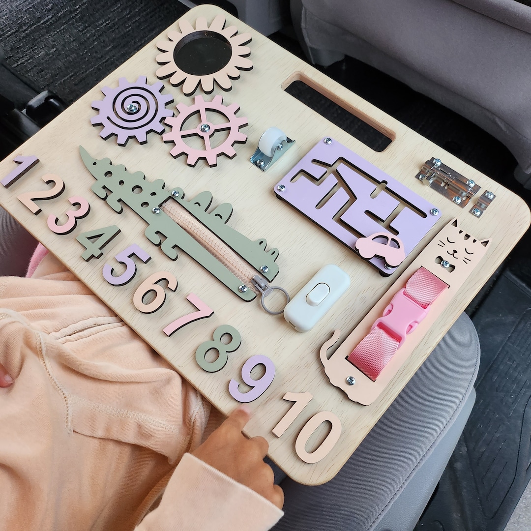 Activity Board, Montessori Busy Board, Wooden Toys, Developing Board ...