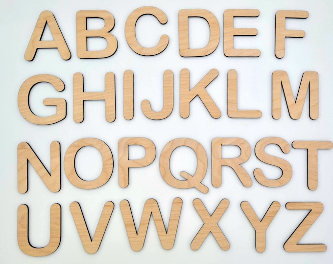 Comic Sans Font Alphabet Set Upper Case Letters A-Z 3mm Plywood 26 ...